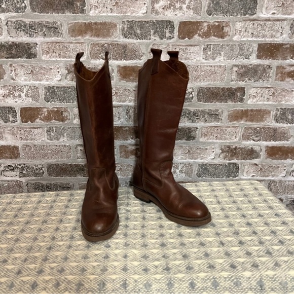 Tandy | Shoes | Vintage Tandy Leather Riding Boots Tall Knee High Brown ...